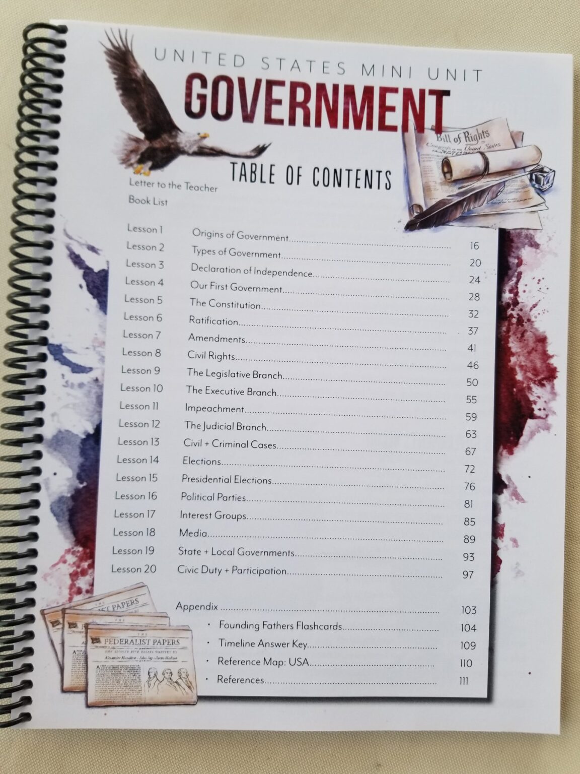 United States Government Unit Study - COOKing Up Adventures